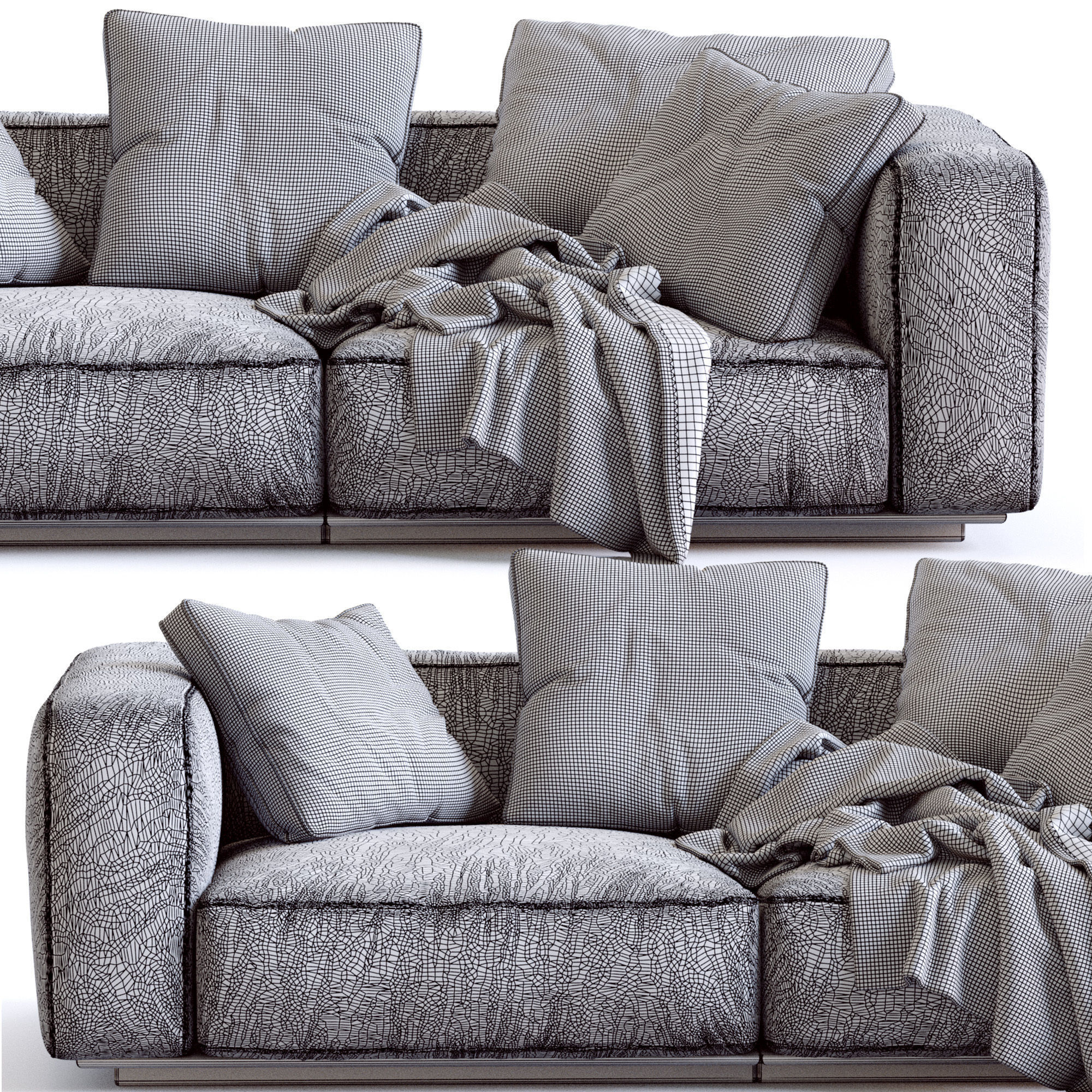 Flexform Sofa GRANDEMARE 3D model | CGTrader