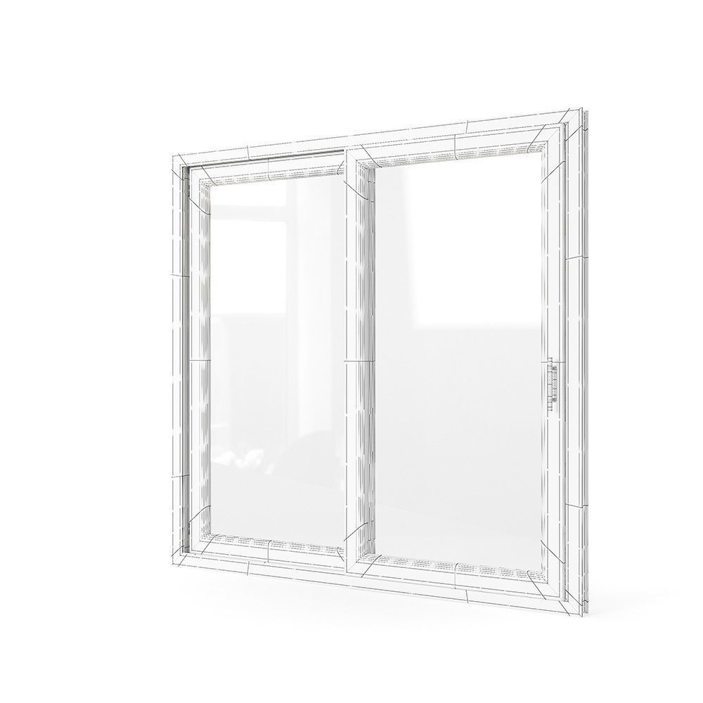Double Sliding PVC Door 3D model | CGTrader