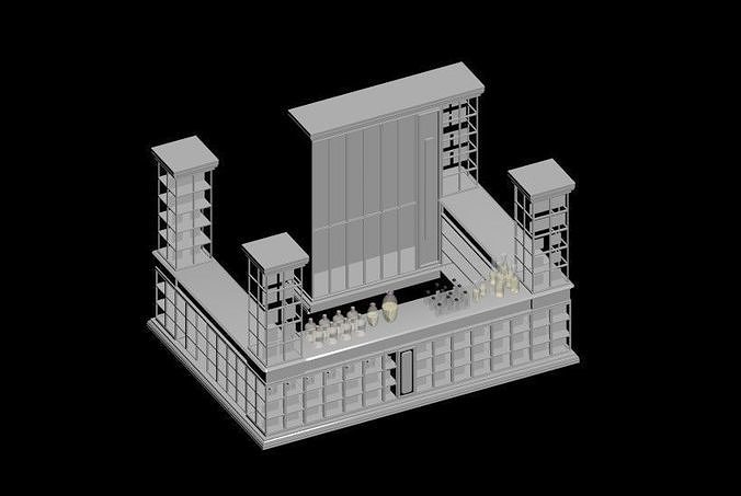 counter showcase 3D model | CGTrader