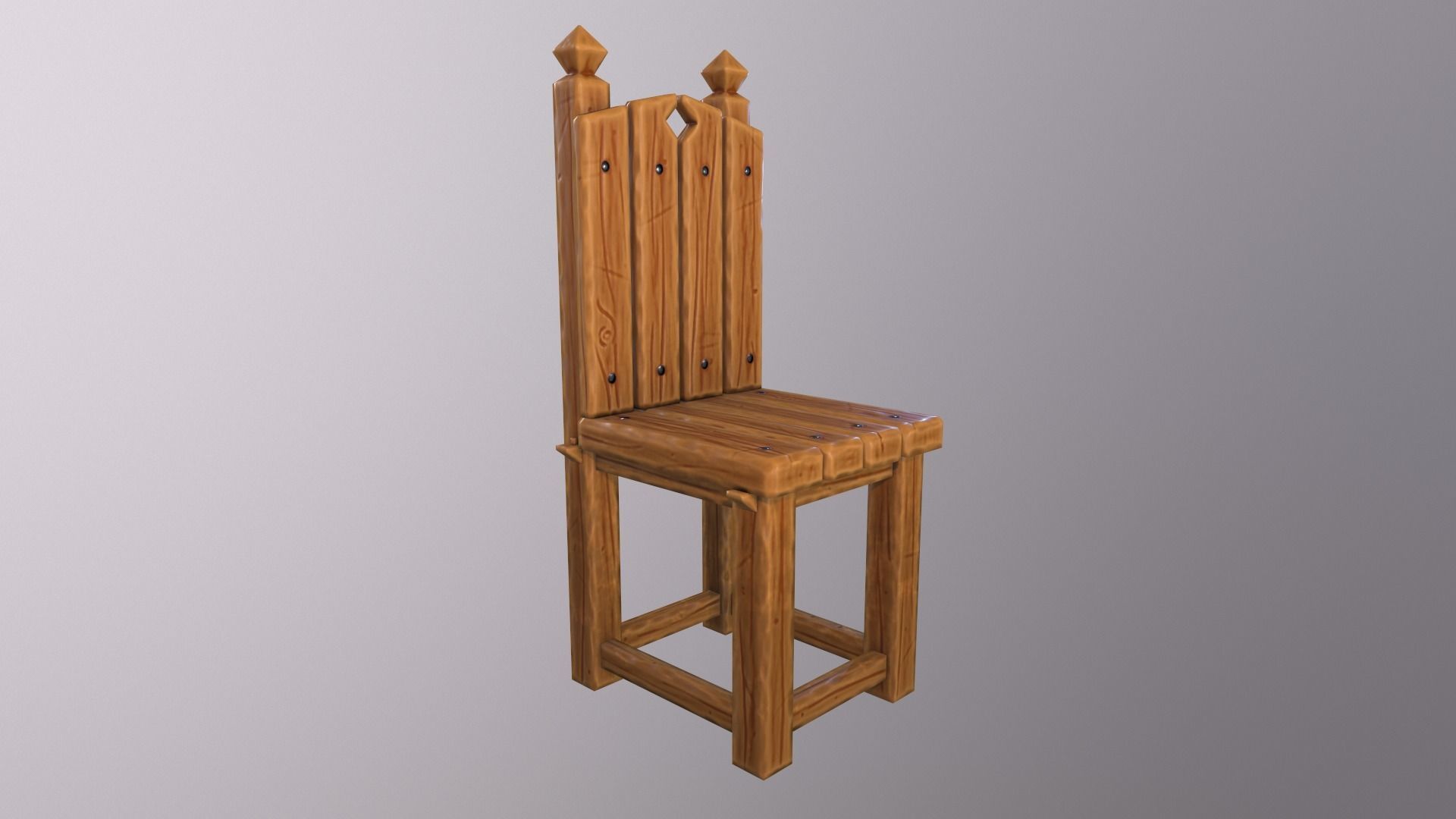 3D model Stylized medieval chair VR / AR / low-poly | CGTrader