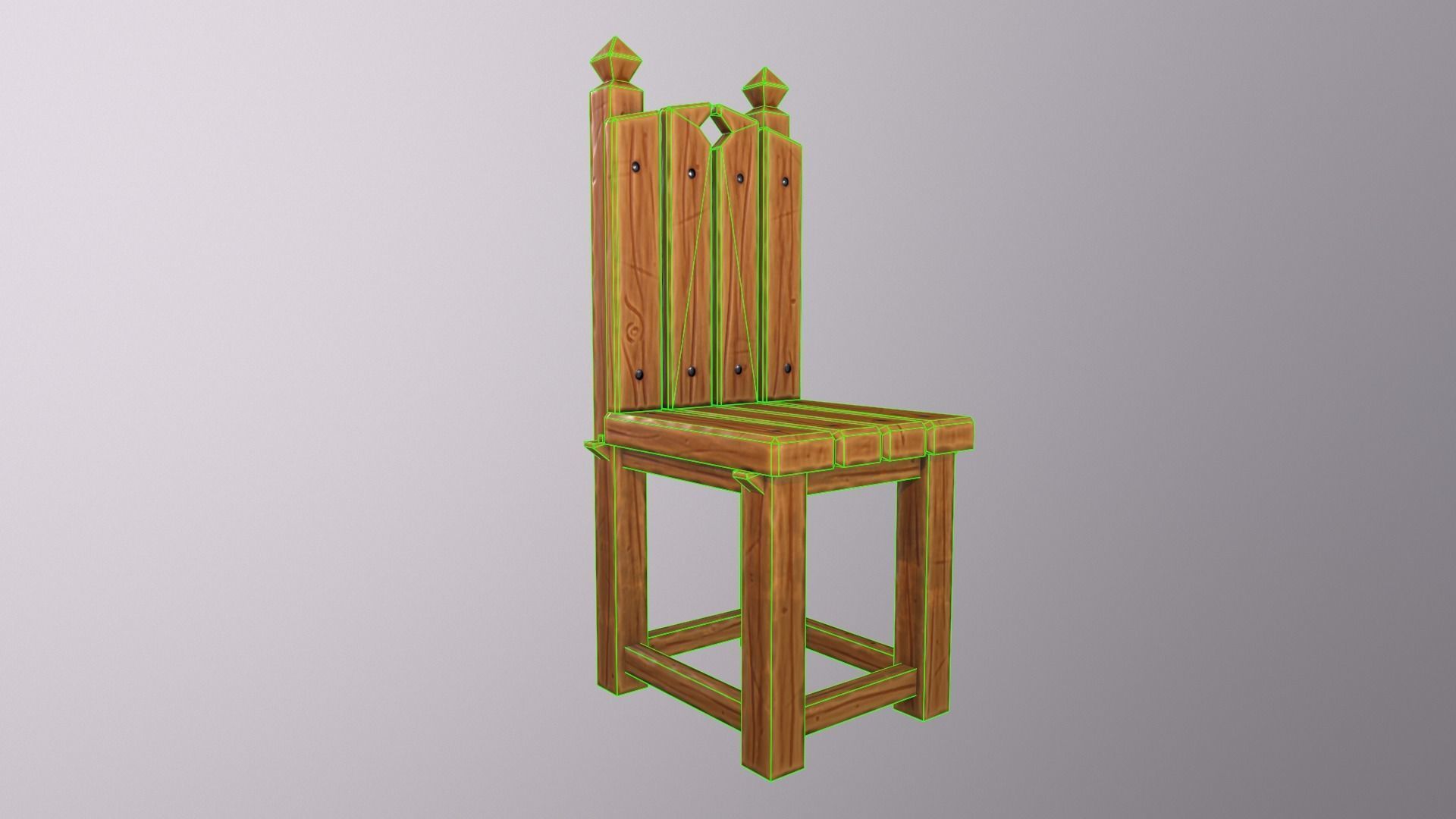 3D model Stylized medieval chair VR / AR / low-poly | CGTrader