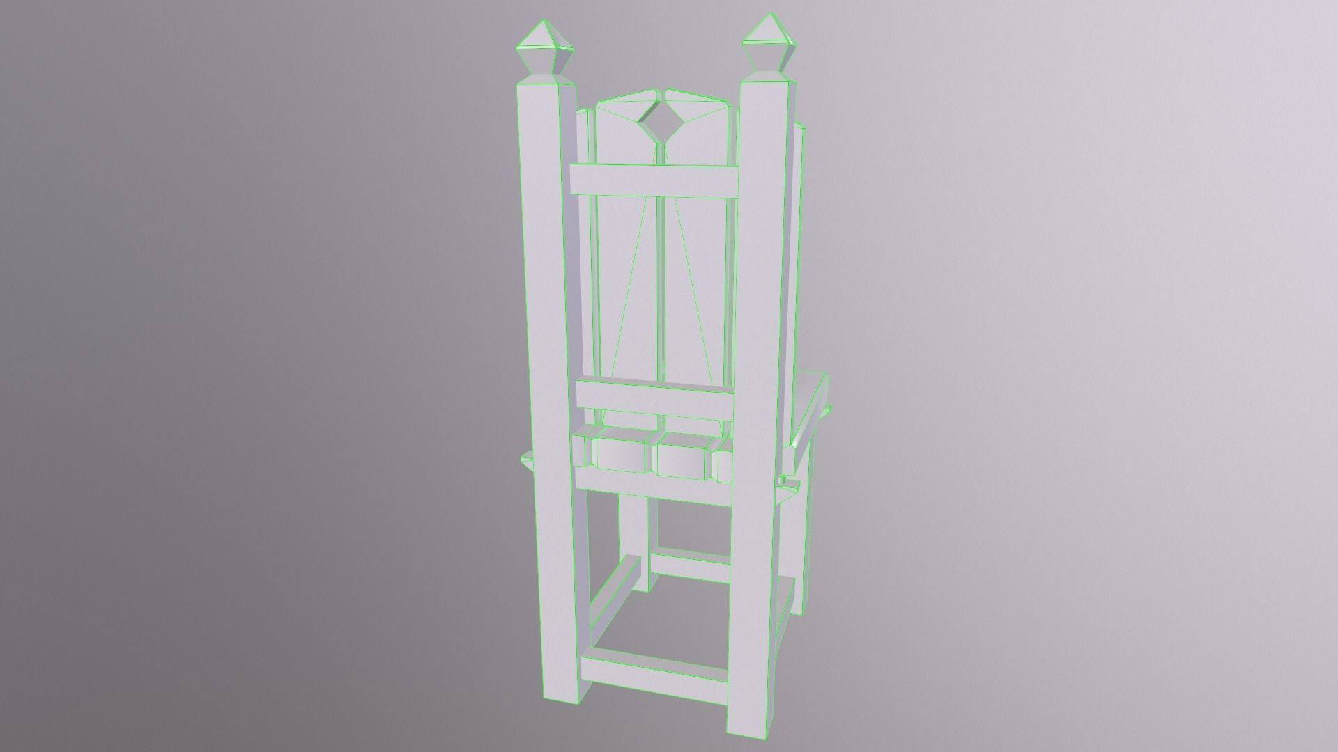 3D model Stylized medieval chair VR / AR / low-poly | CGTrader