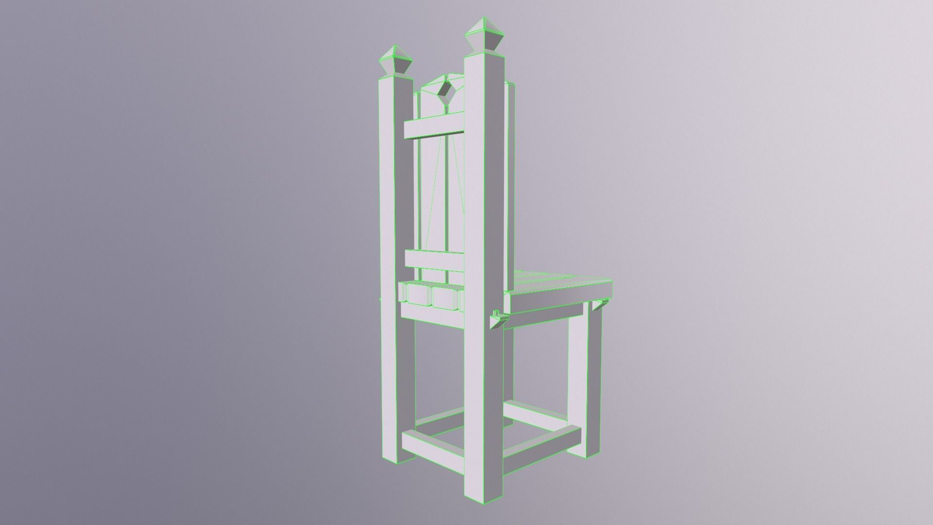 3D model Stylized medieval chair VR / AR / low-poly | CGTrader