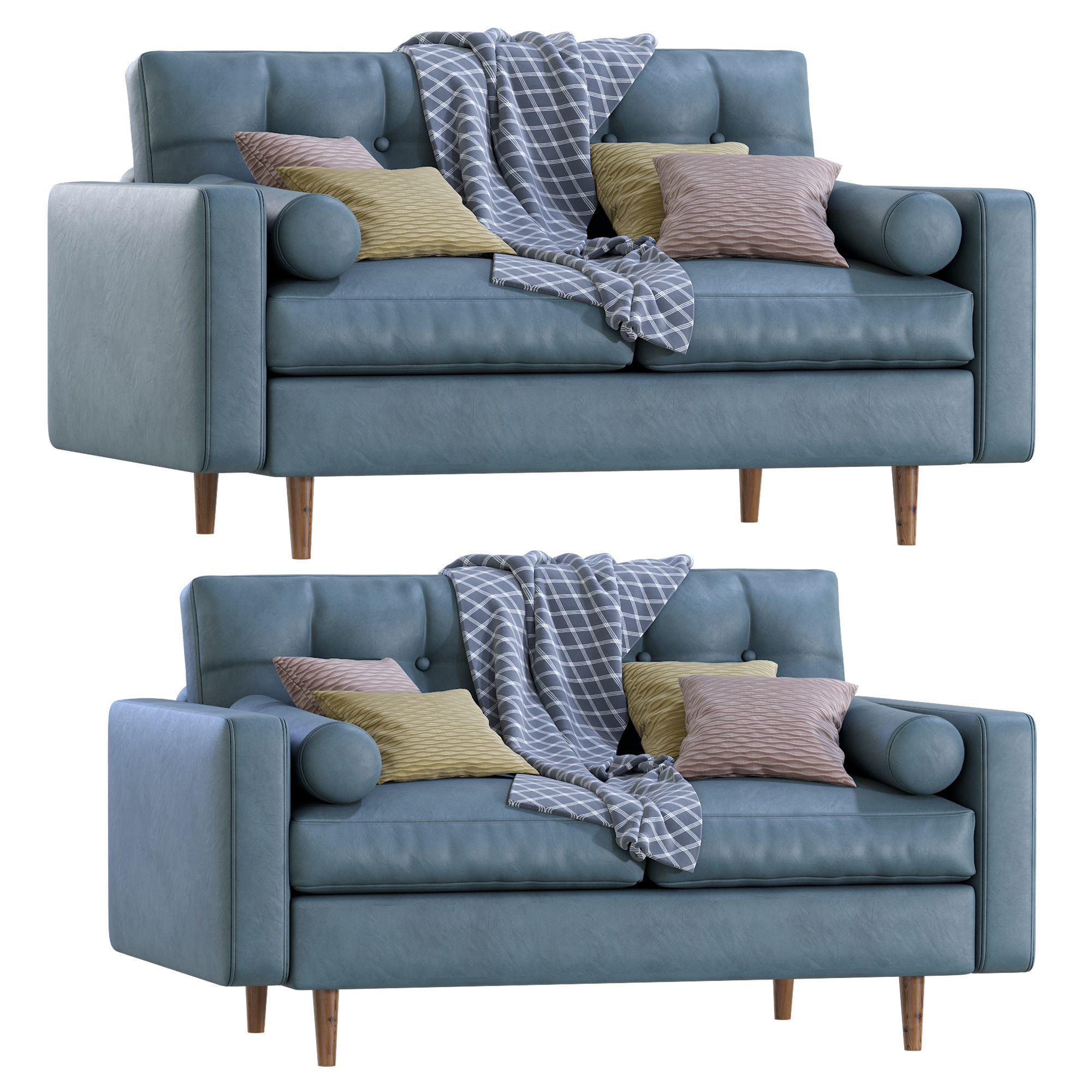 Sofa Dins Leather Divan ru 3D model | CGTrader