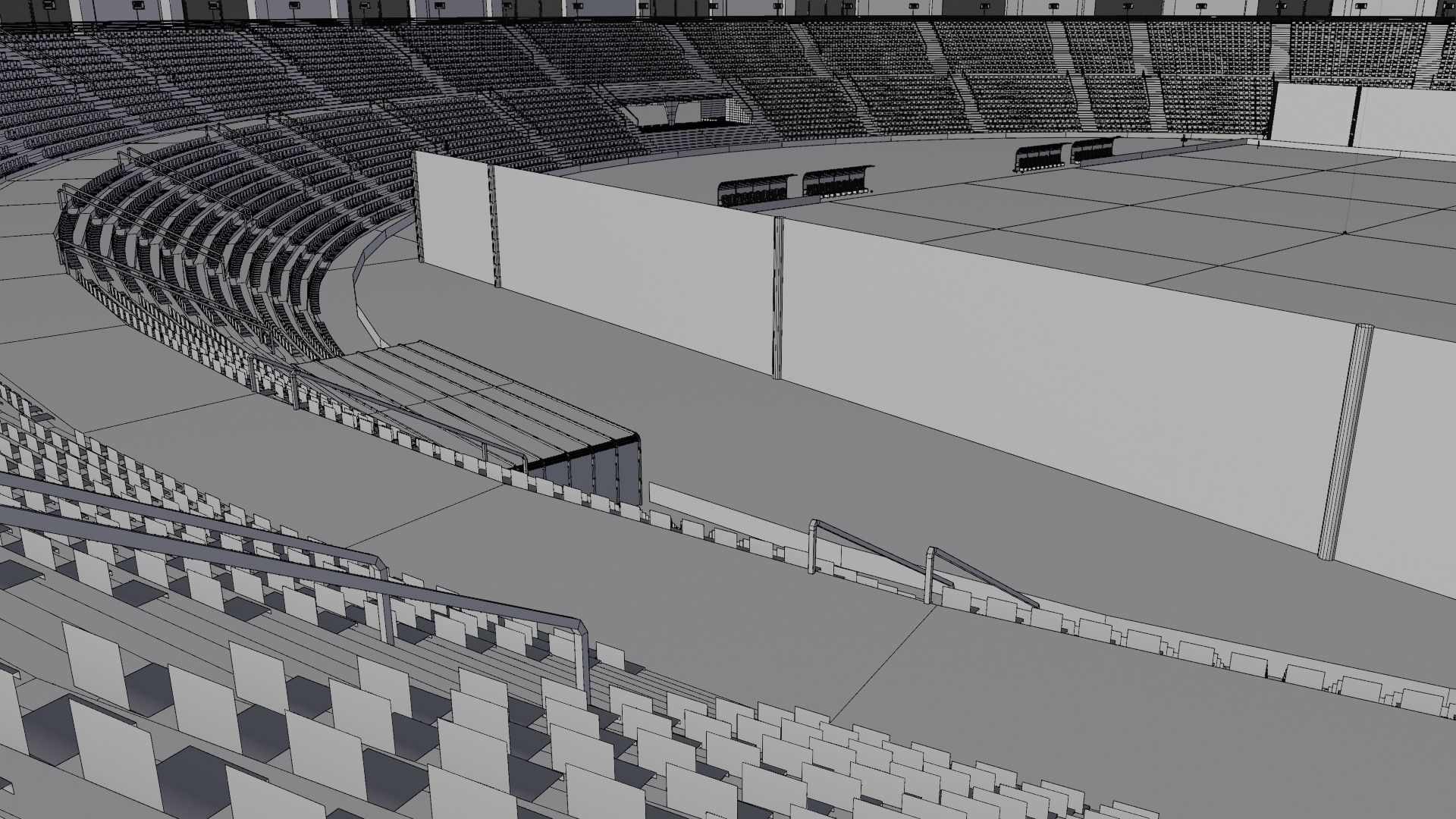 3D model cylindrical roofed stadium VR / AR / low-poly | CGTrader