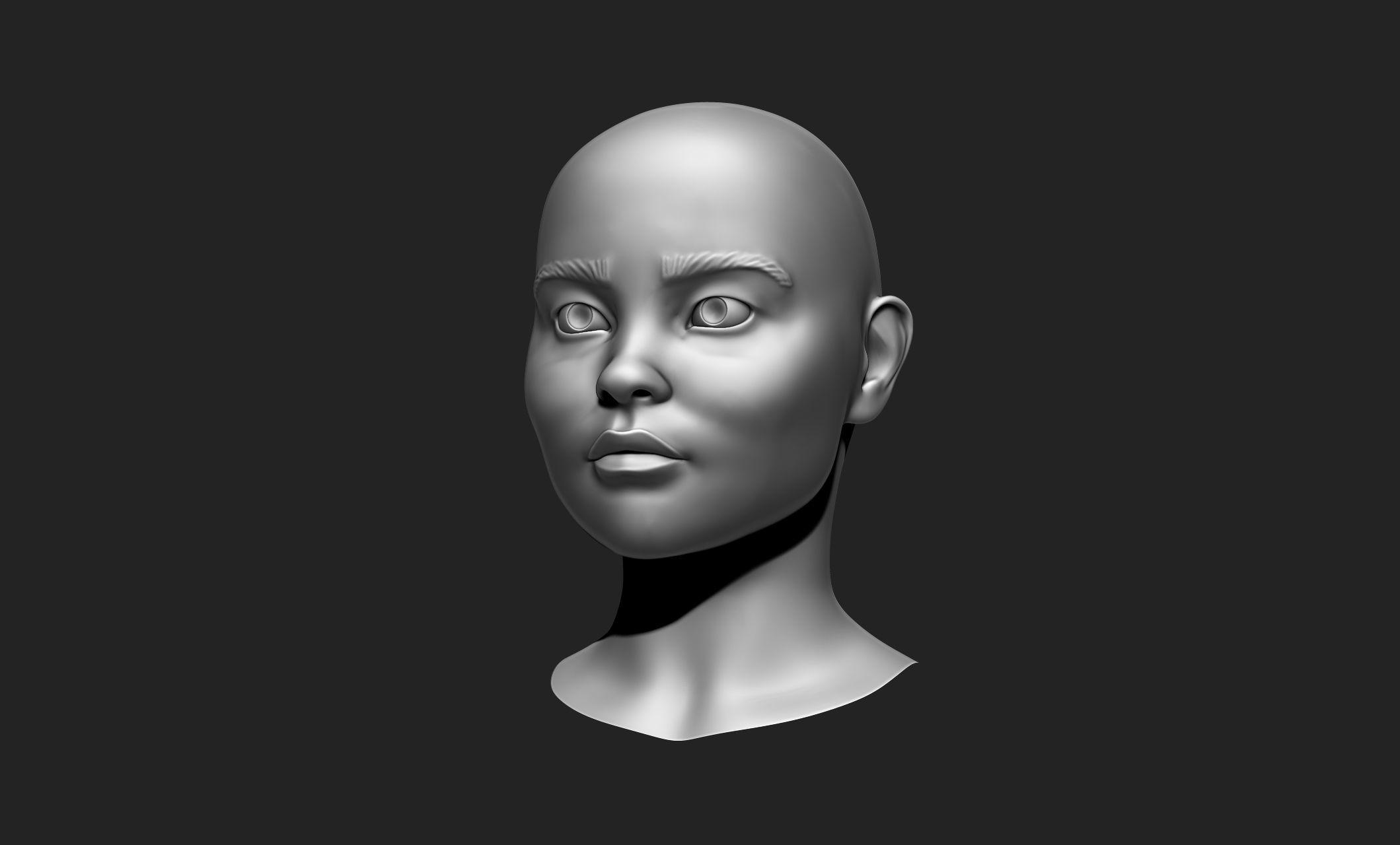 3D model Female Head 6 VR / AR / low-poly | CGTrader