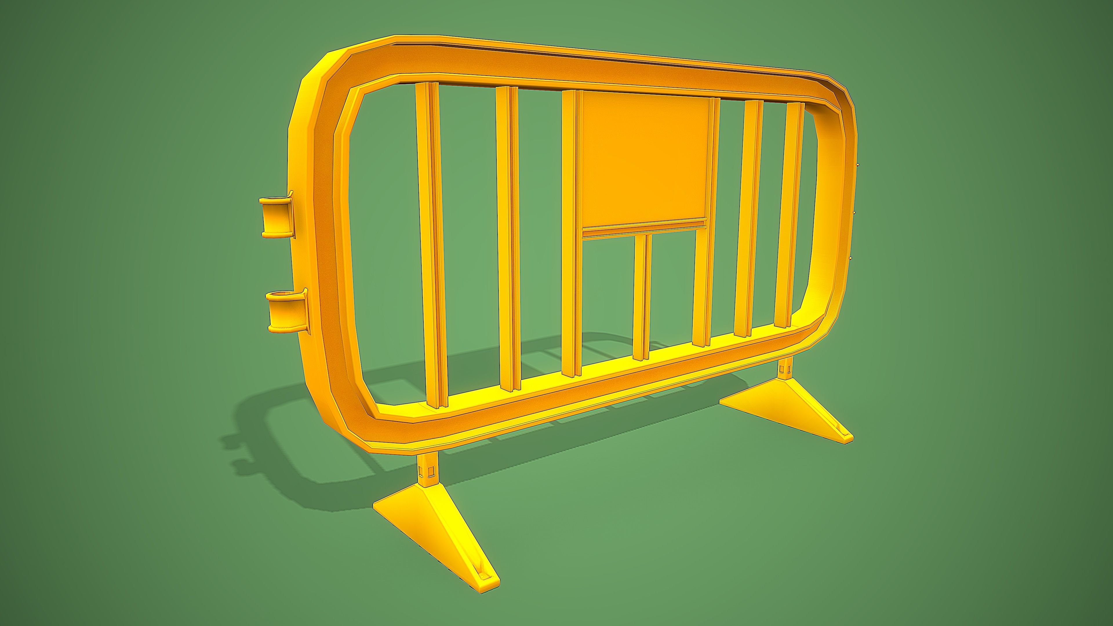 3D model PLASTIC CONSTRUCTION FENCE CARTOON STYLIZED VR / AR / low-poly ...