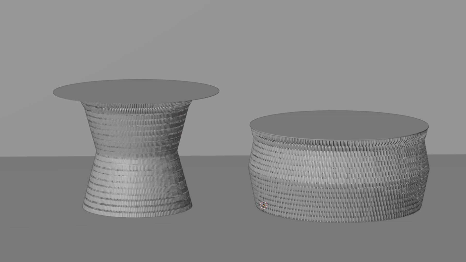Wicker Tables Set 3D model | CGTrader