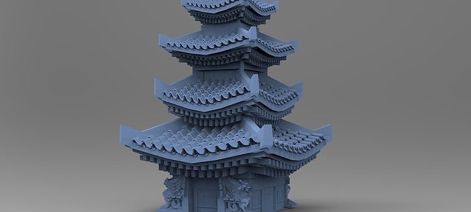 Zen Monk Tower Stylized 3D model | CGTrader