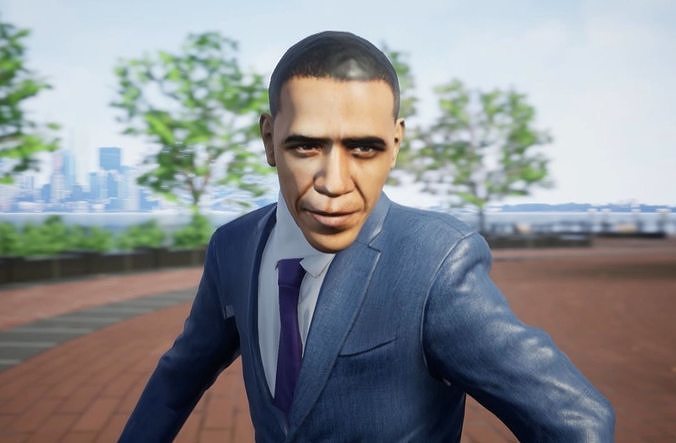 obama 3d model unreal engine character and unity--coolgames 3D model ...