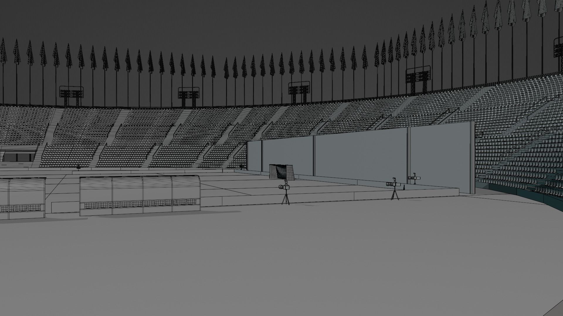 3D model Cylindrical football stadium VR / AR / low-poly | CGTrader