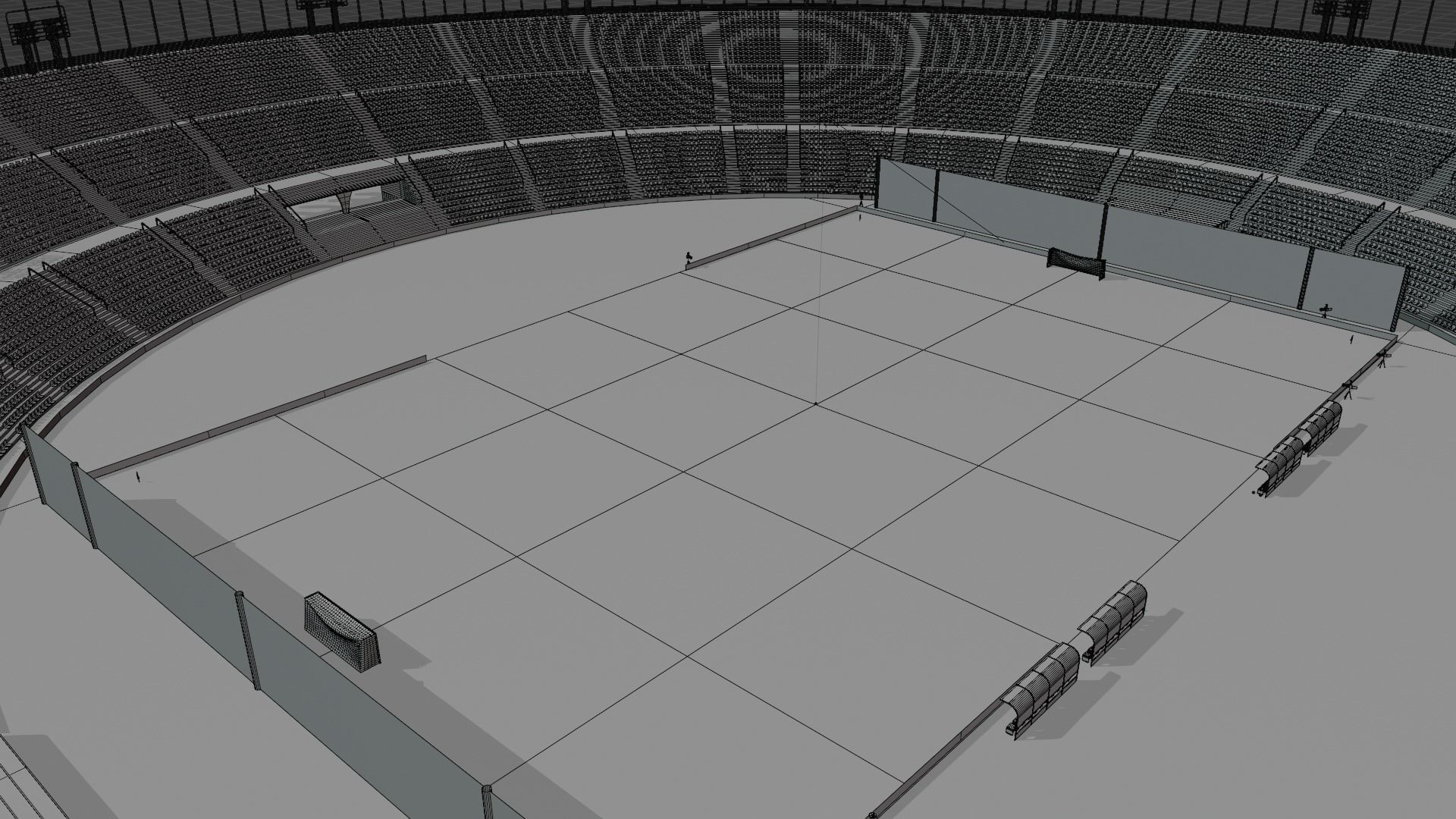 3D model Cylindrical football stadium VR / AR / low-poly | CGTrader