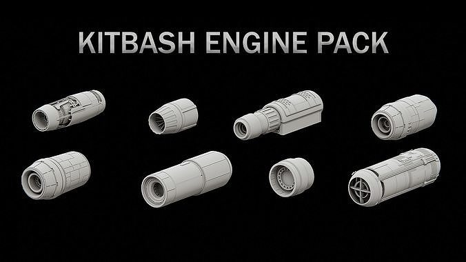 Sci-Fi KitBash Engine Pack II - Star Wars 3D model | CGTrader