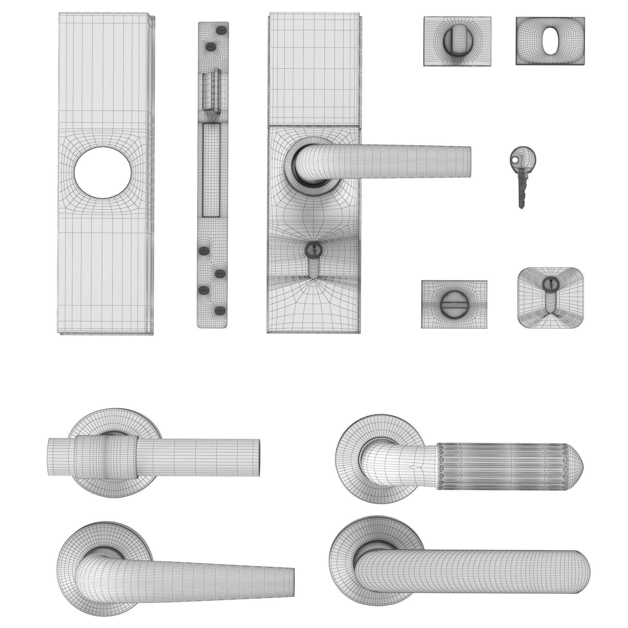 Door Handles Collection 3D model | CGTrader