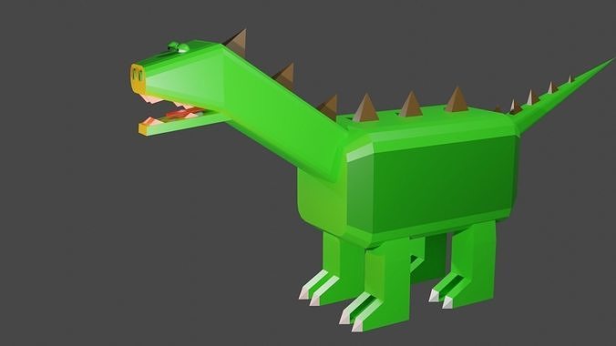 Low poly cube dino for free free VR / AR / low-poly 3D model | CGTrader