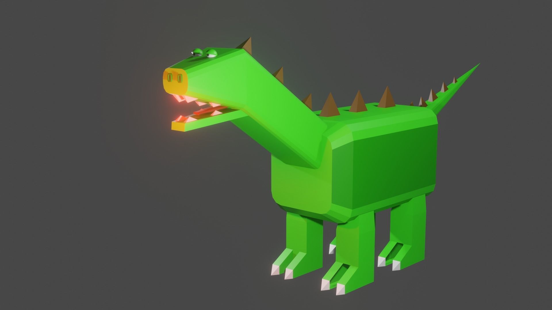 Low poly cube dino for free free VR / AR / low-poly 3D model | CGTrader