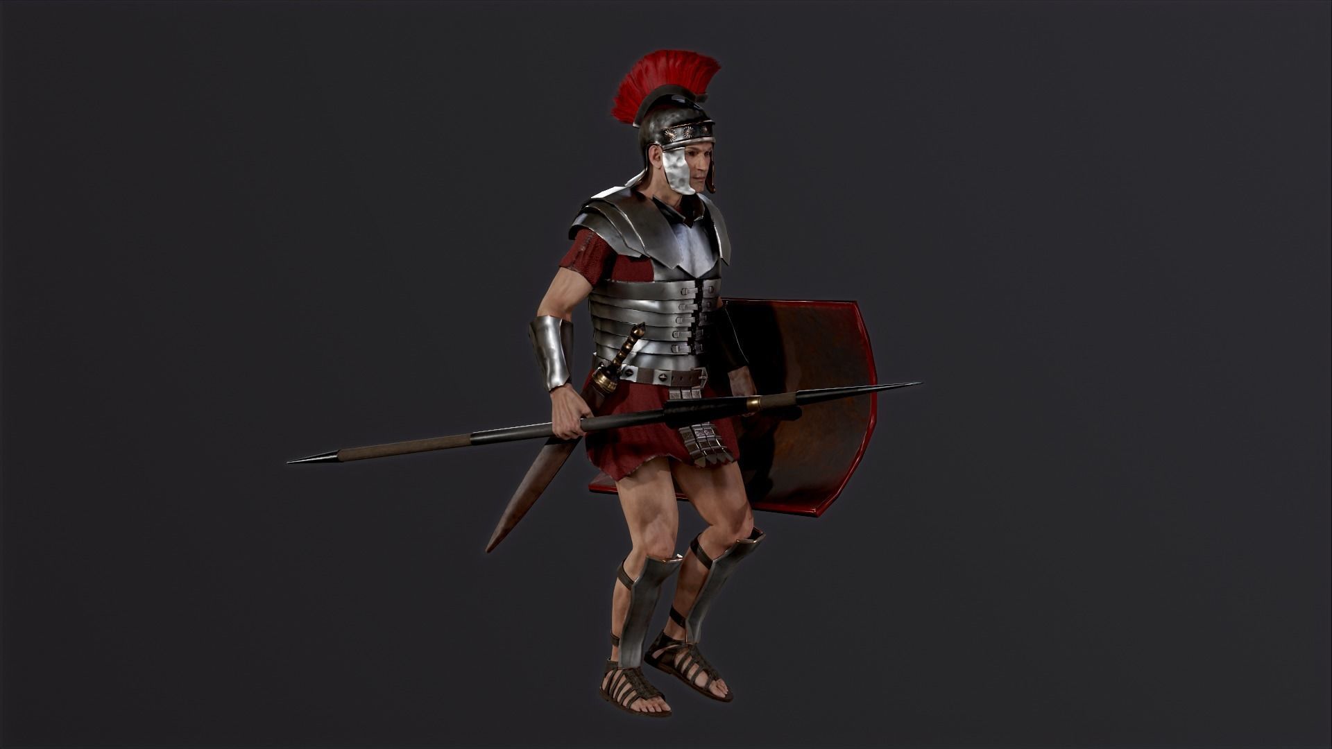 3D model Roman Soldier SPQR VR / AR / low-poly | CGTrader