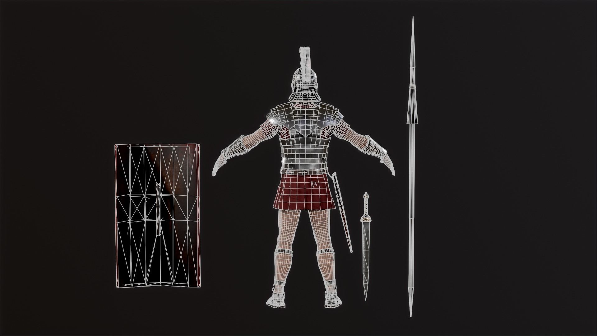 3D model Roman Soldier SPQR VR / AR / low-poly | CGTrader