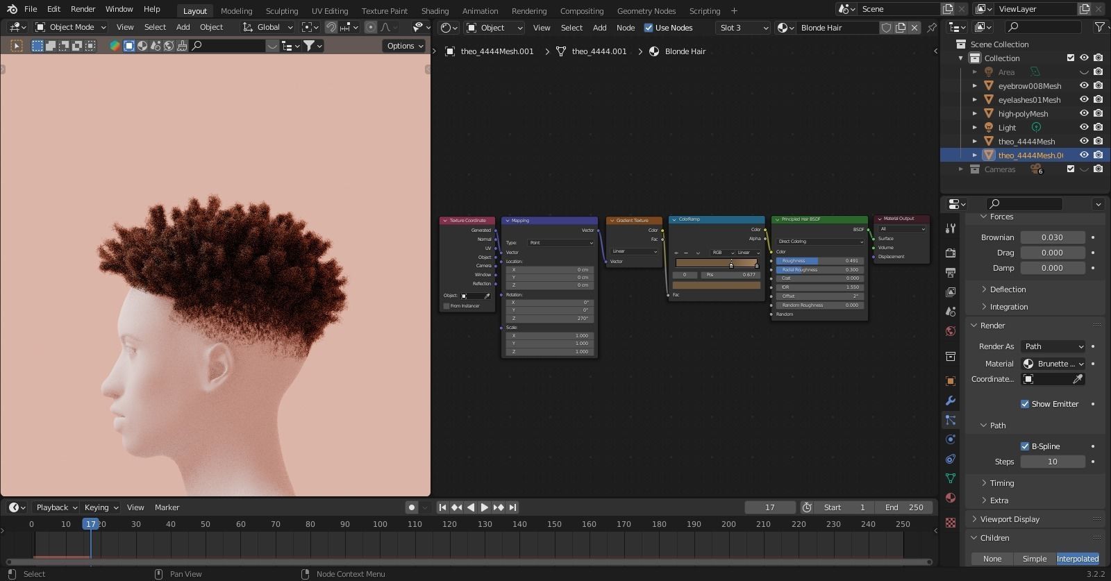 Afro Taper Fade 3D model | CGTrader