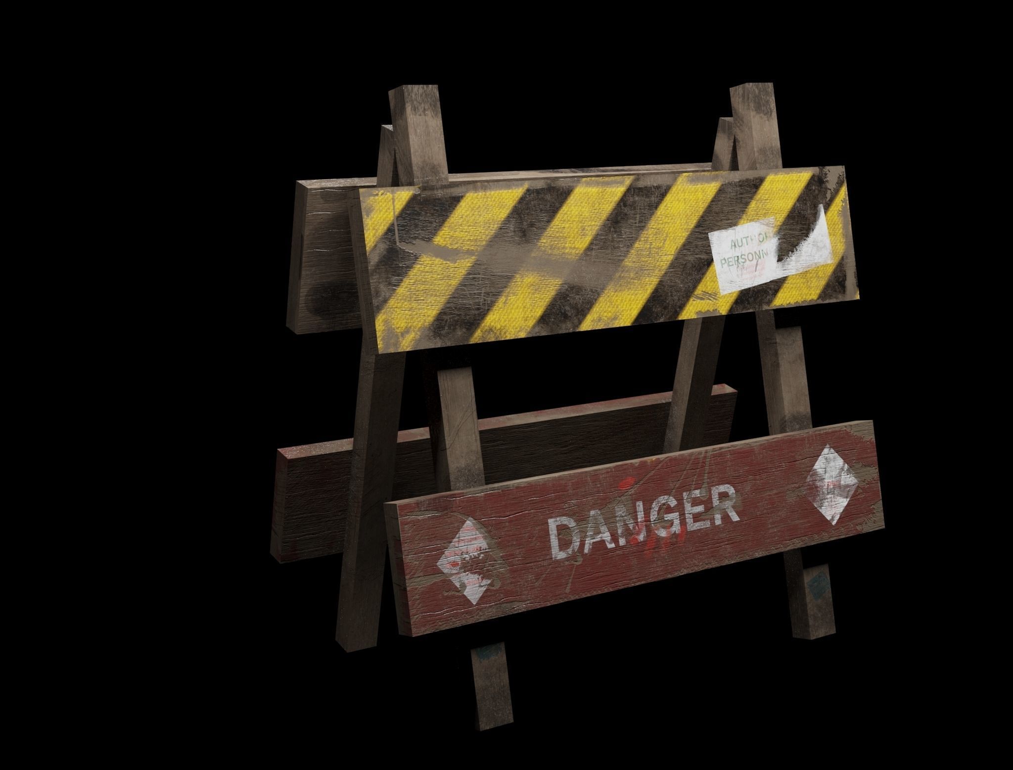 Wooden Barrier 3D model free VR / AR / low-poly 3D model | CGTrader