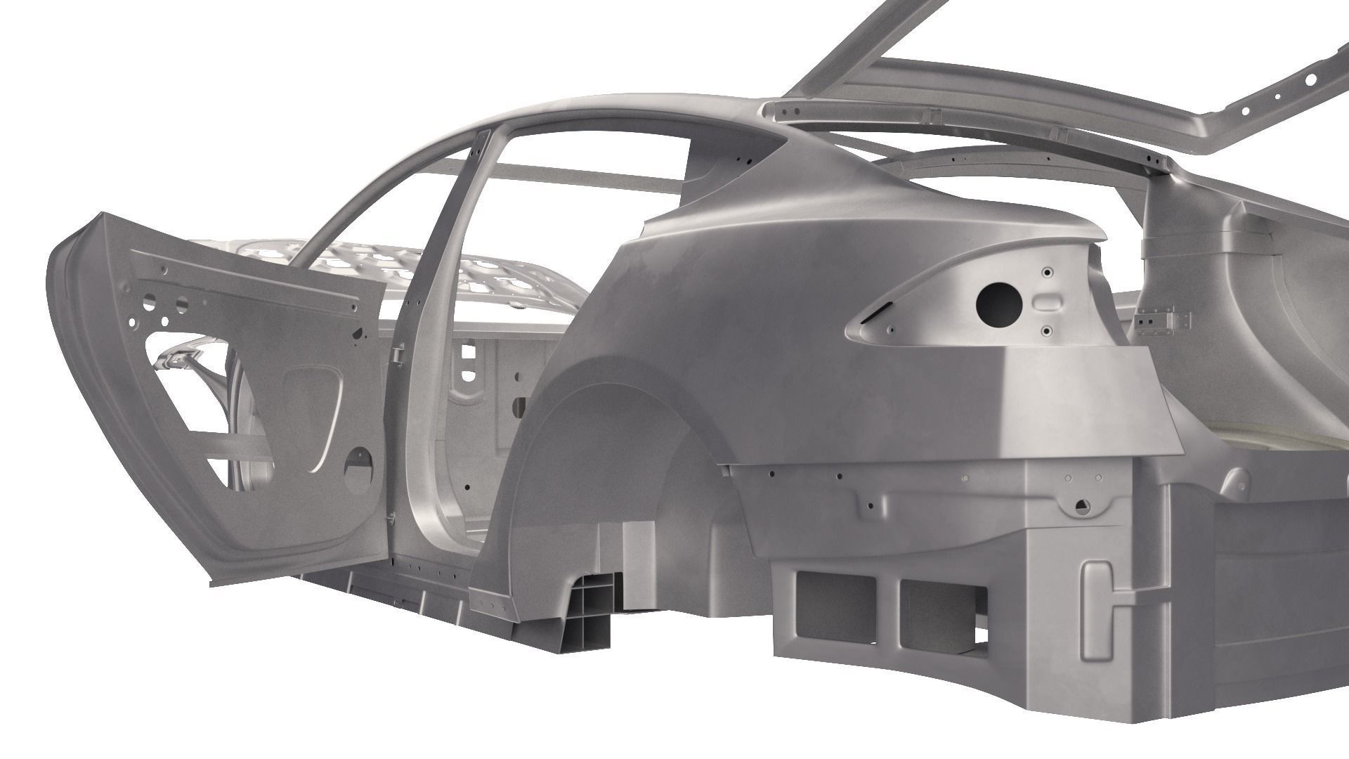 Tesla Model S Frame 3D model rigged | CGTrader