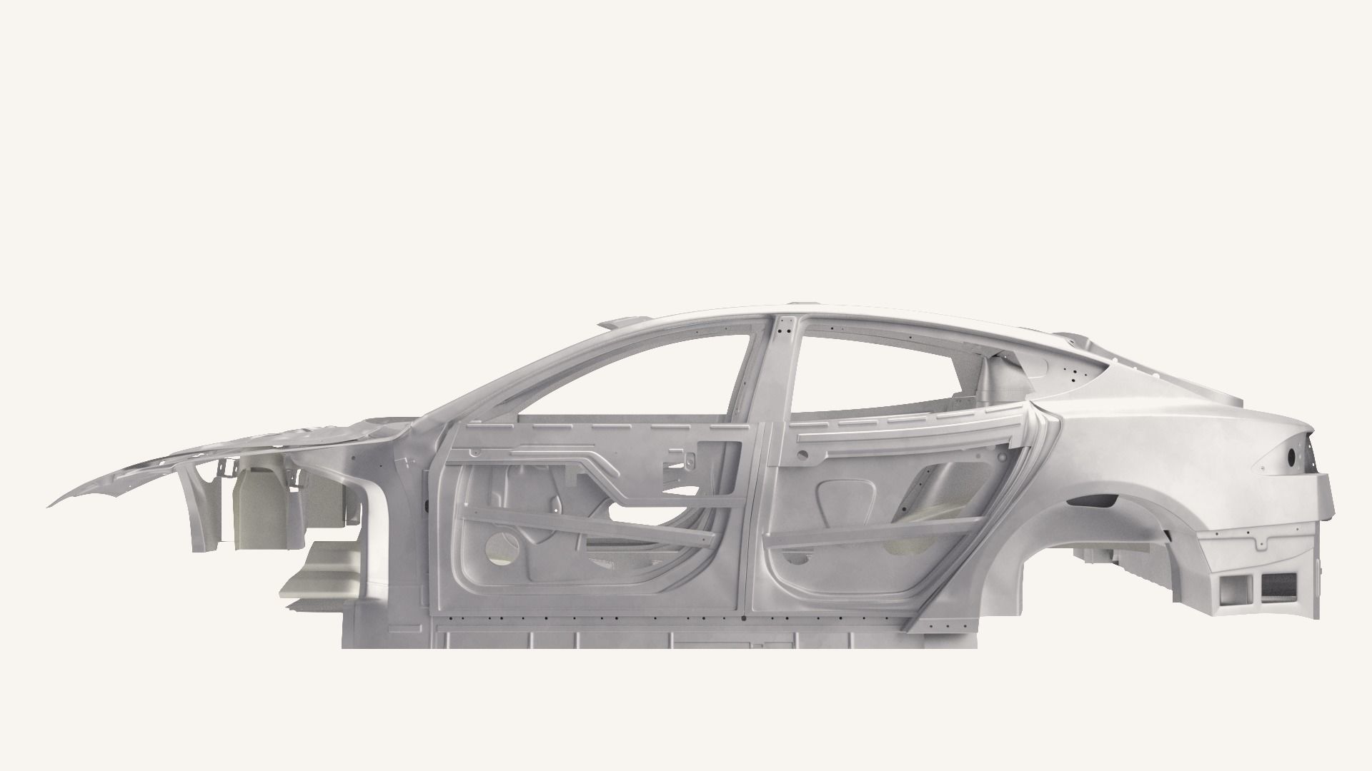 Tesla Model S Frame 3D model rigged | CGTrader