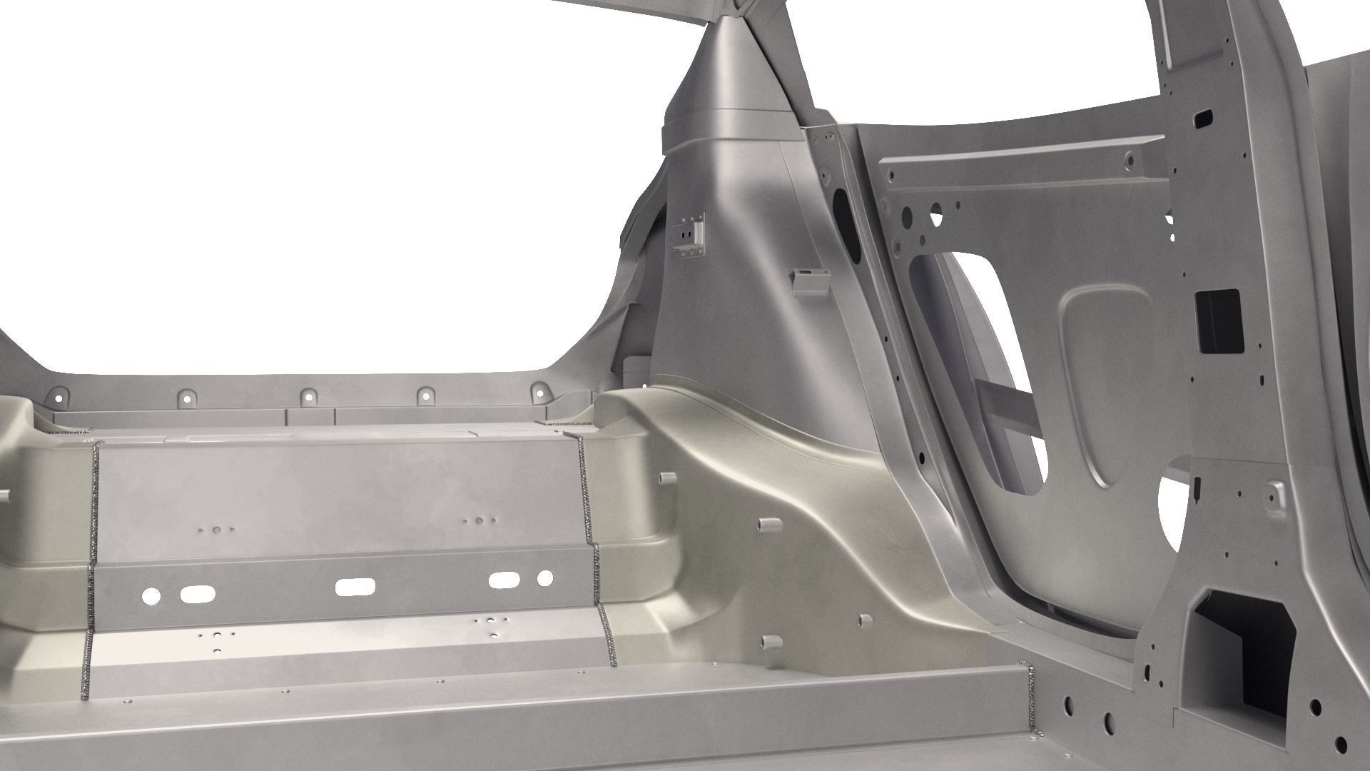 Tesla Model S Frame 3D model rigged | CGTrader