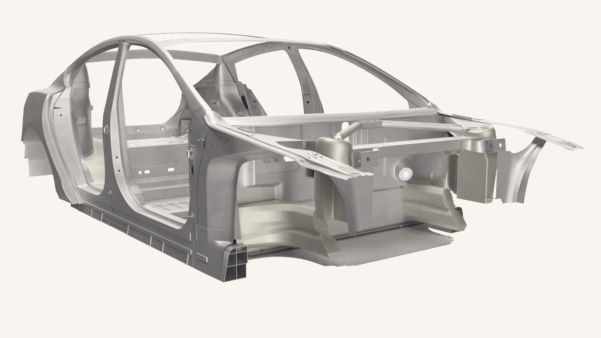 Tesla Model S Frame 3 3D model | CGTrader
