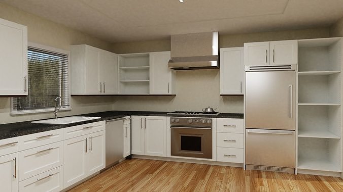 3D model Kitchen Interior Design VR / AR / low-poly | CGTrader