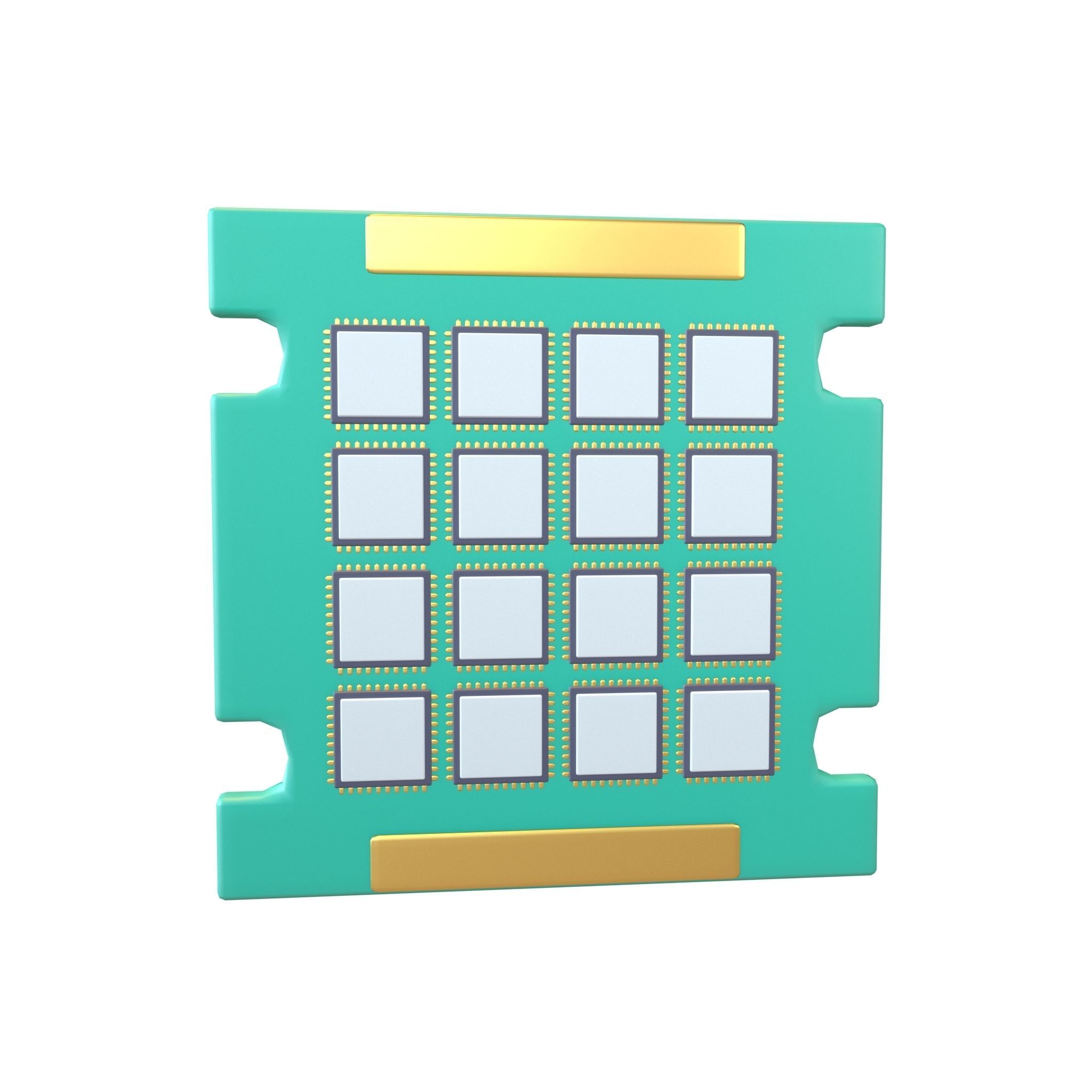 CPU Icon V3 001 3D model | CGTrader