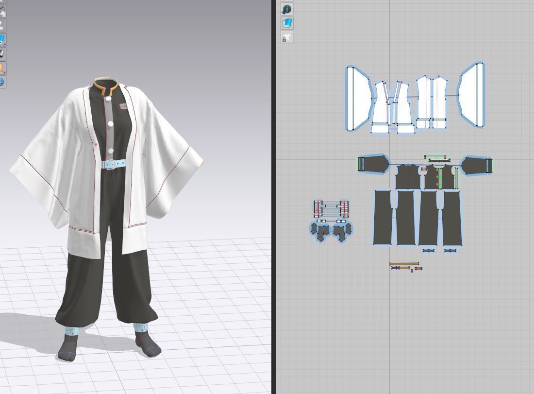 demon slayer uniform 3D model | CGTrader