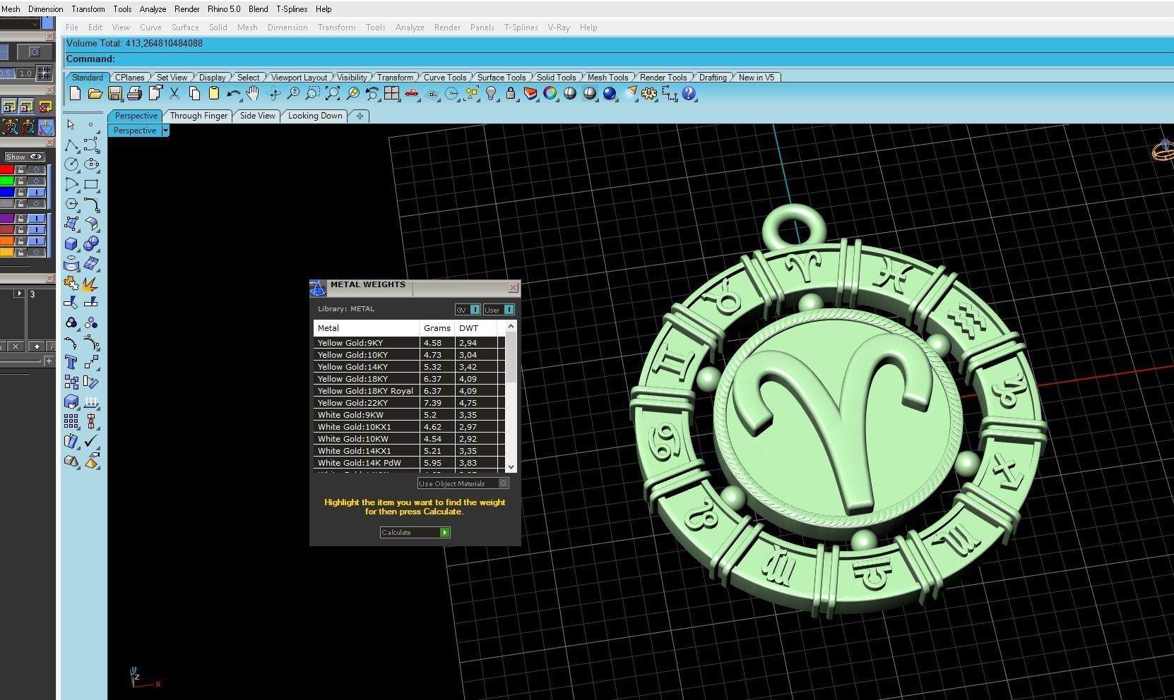 Pendant zodiac Aries 3D model 3D printable | CGTrader