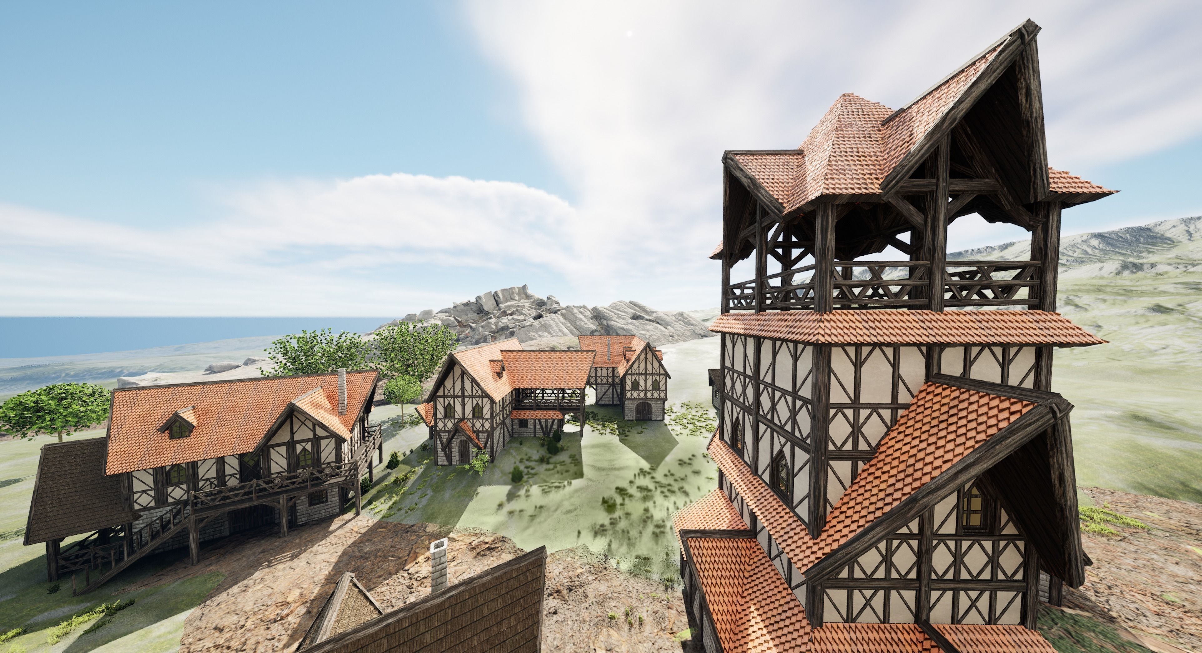 UE5 German Medieval Modular Town Assets 3D model | CGTrader