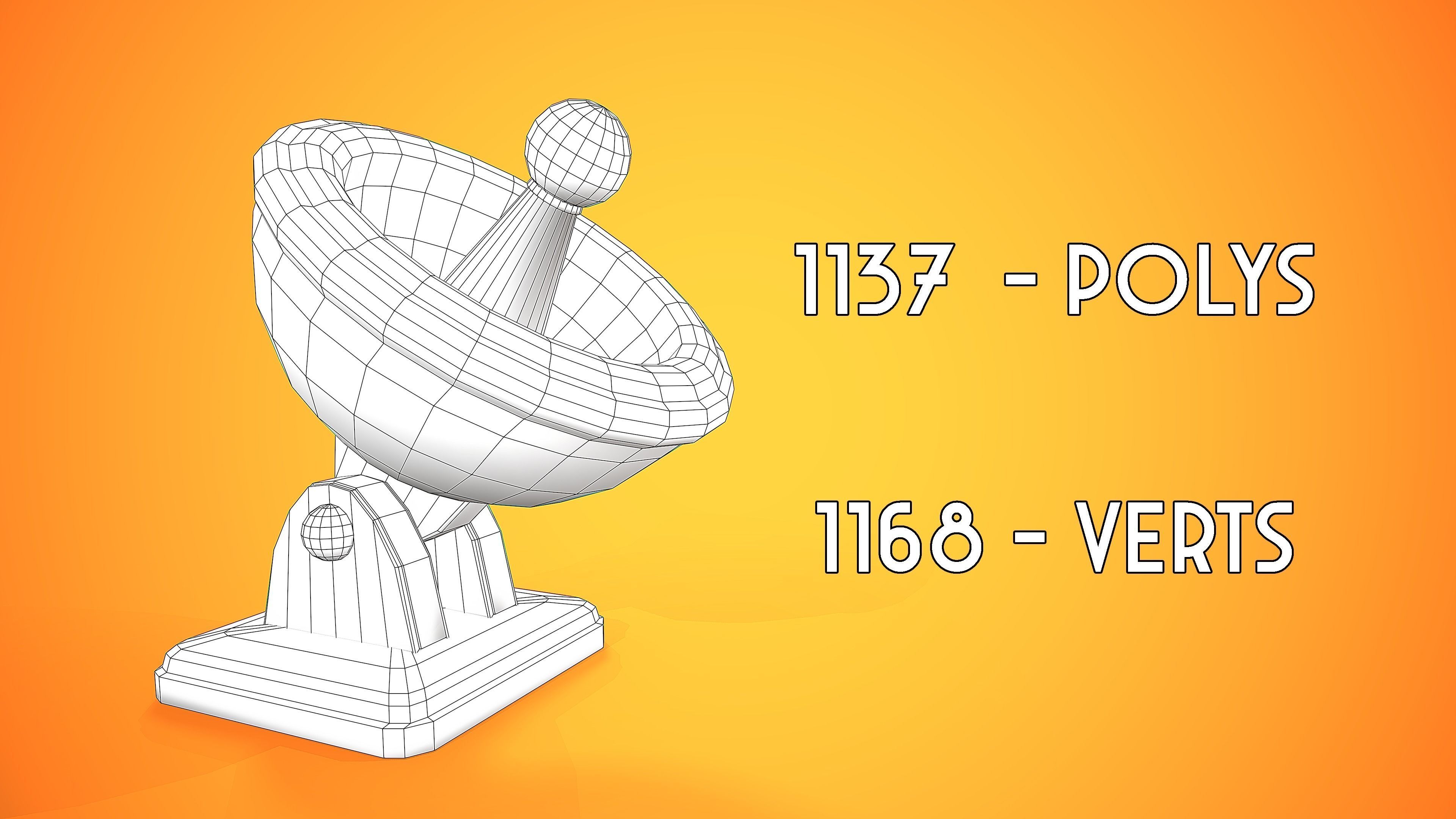 3D model ANTENNA RADAR CARTOON STYLIZED VR / AR / low-poly | CGTrader