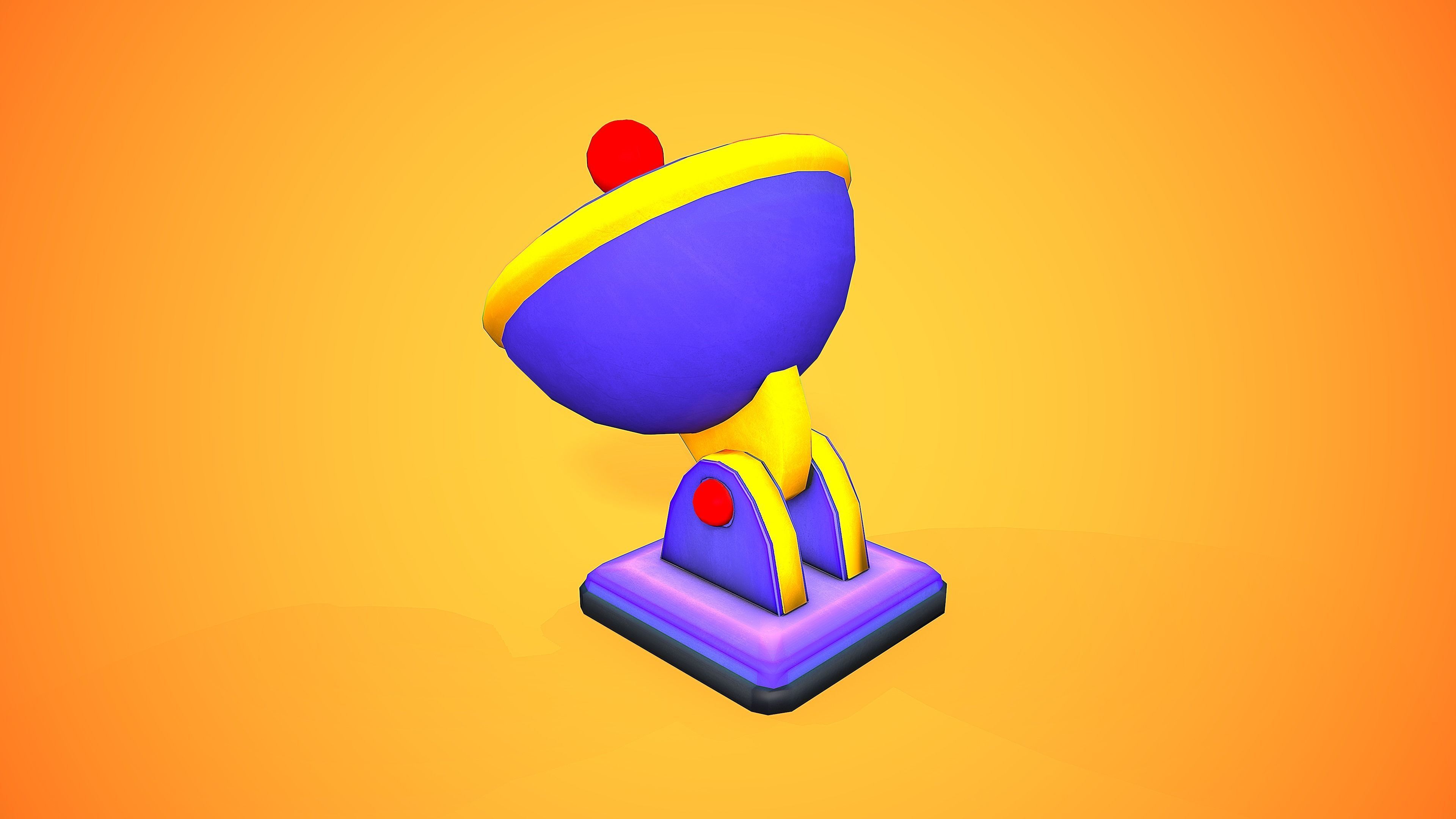 3D model ANTENNA RADAR CARTOON STYLIZED VR / AR / low-poly | CGTrader