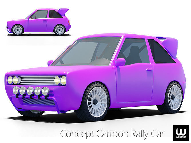 Concept Cartoon Rally Car 3D model | CGTrader