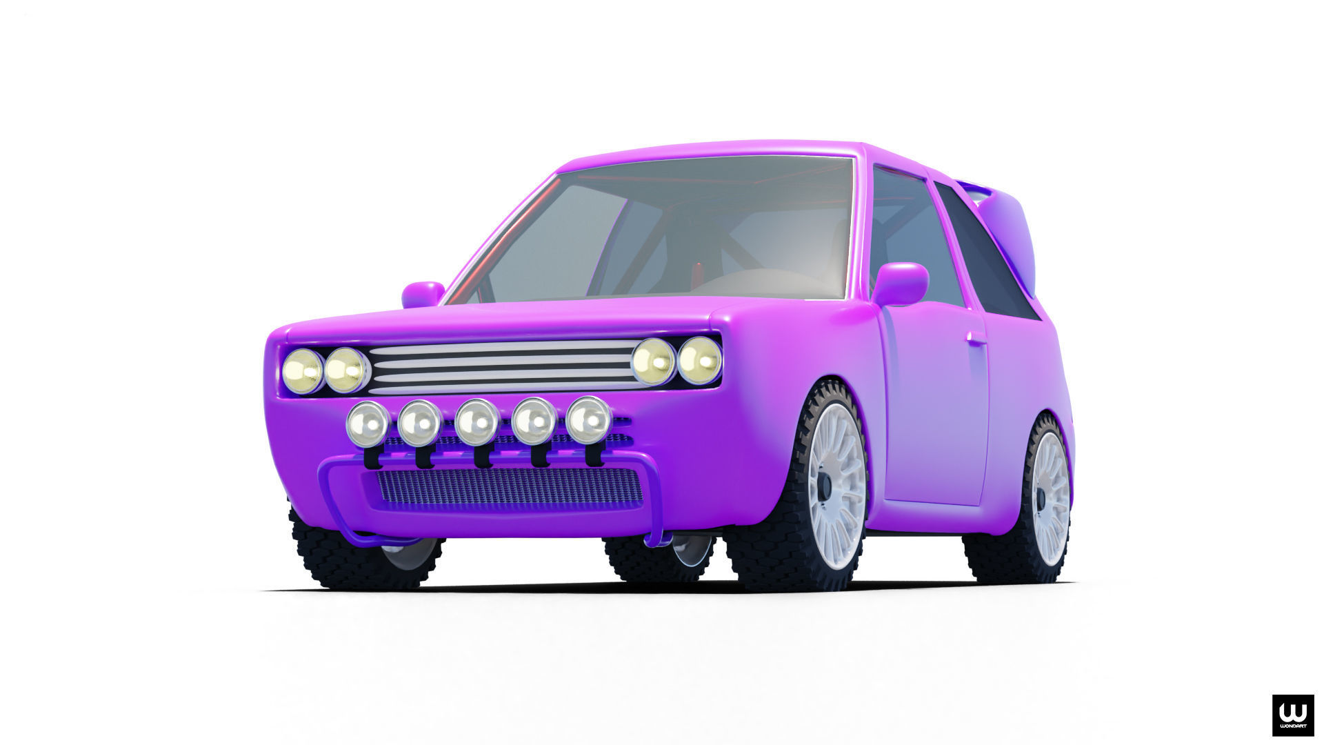 Concept Cartoon Rally Car 3D model | CGTrader