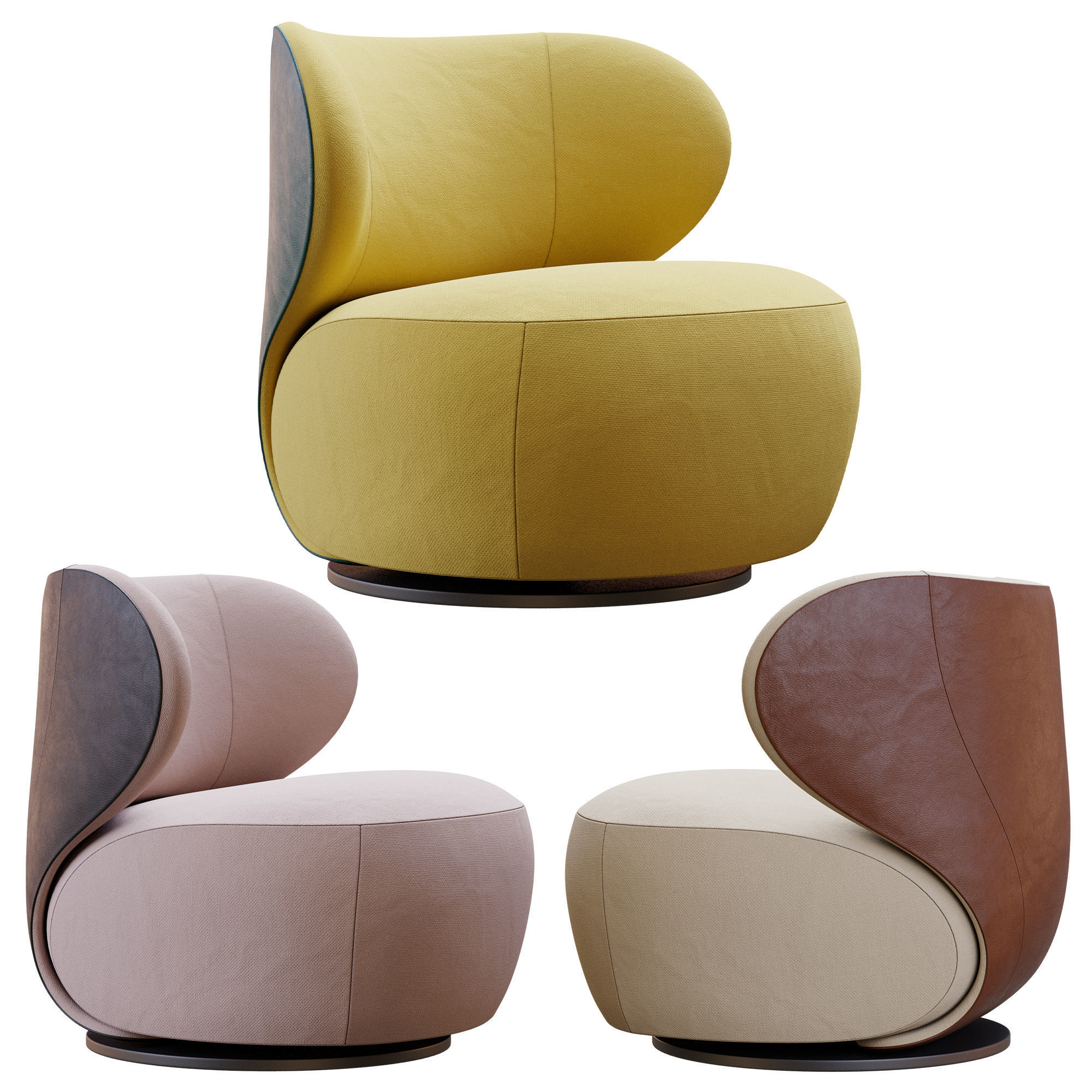 Bao Armchair By Walter Knoll 3D model | CGTrader