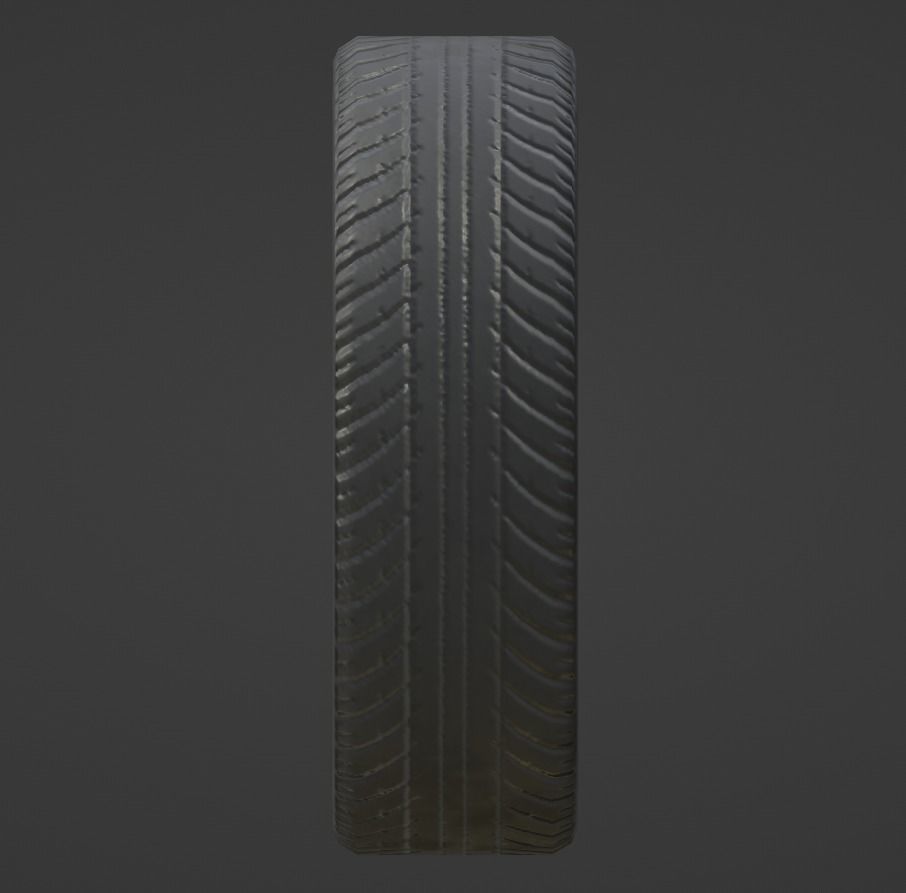 3D model Car tire - V shaped tread VR / AR / low-poly | CGTrader