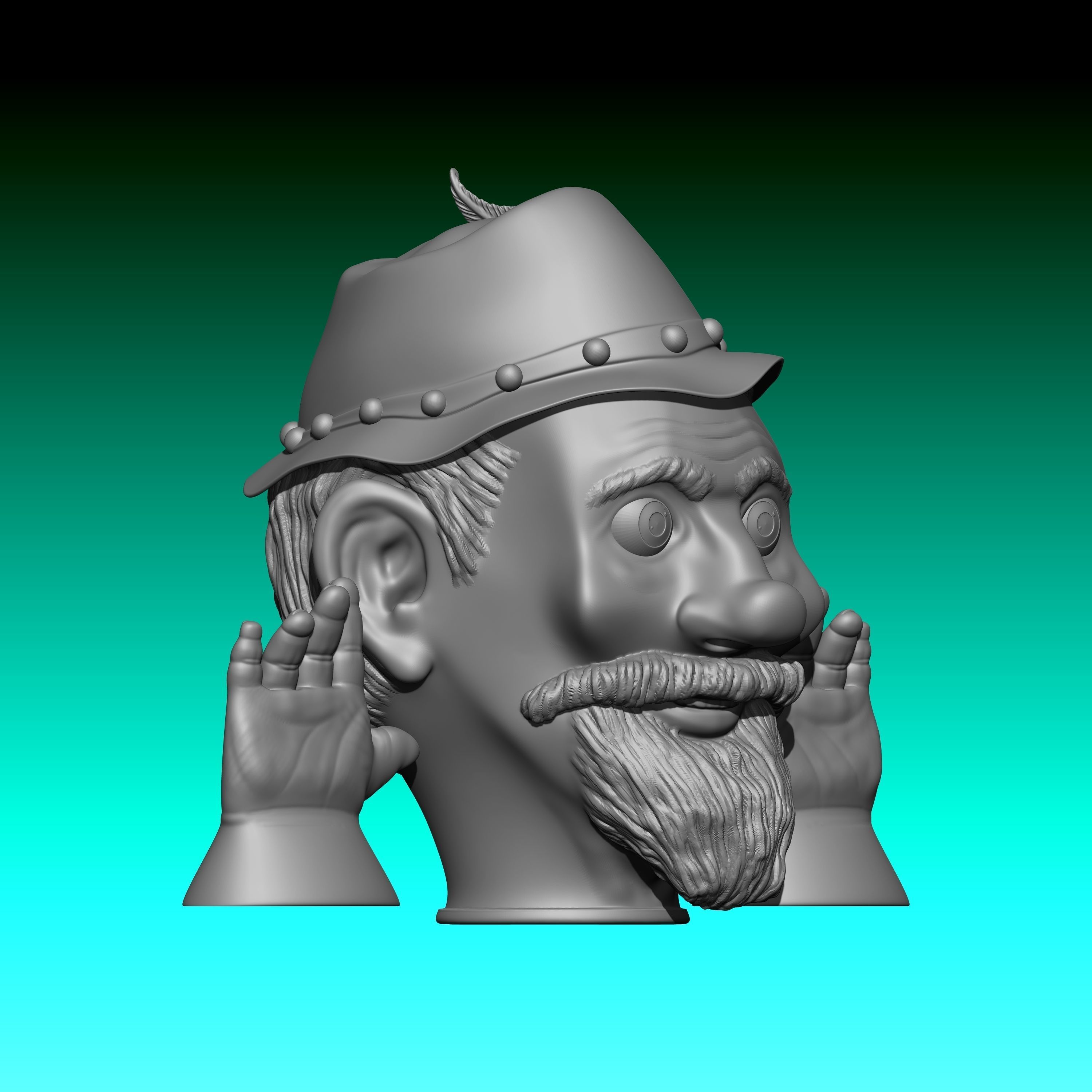 Titere cazador Caperucita-Little Red Riding Hood hunter puppet free 3D ...