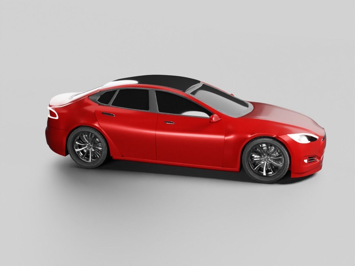 Tesla Model S Plaid 3D model animated rigged | CGTrader