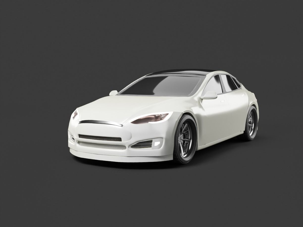 Tesla Model S Plaid 3D model animated rigged | CGTrader