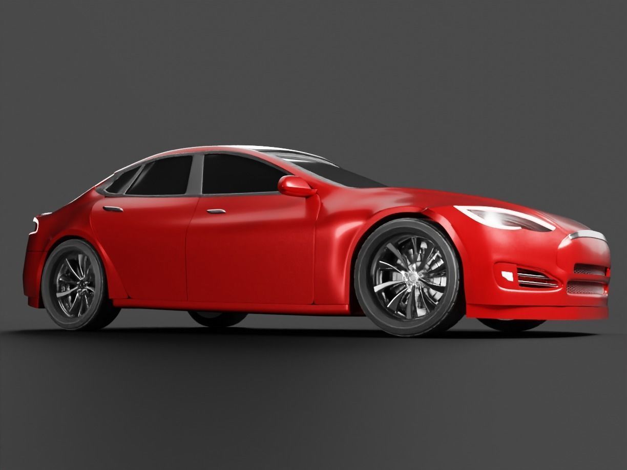 Tesla Model S Plaid 3D model animated rigged | CGTrader