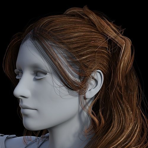 Female Hair Evelyn 3D model | CGTrader