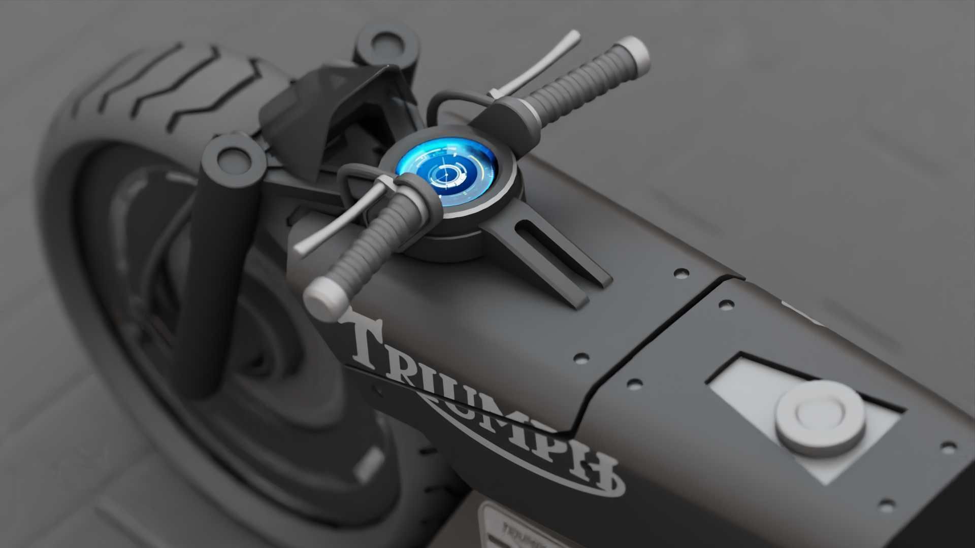 TRIUMPH MOTORBIKE RIGGED 3D model rigged | CGTrader