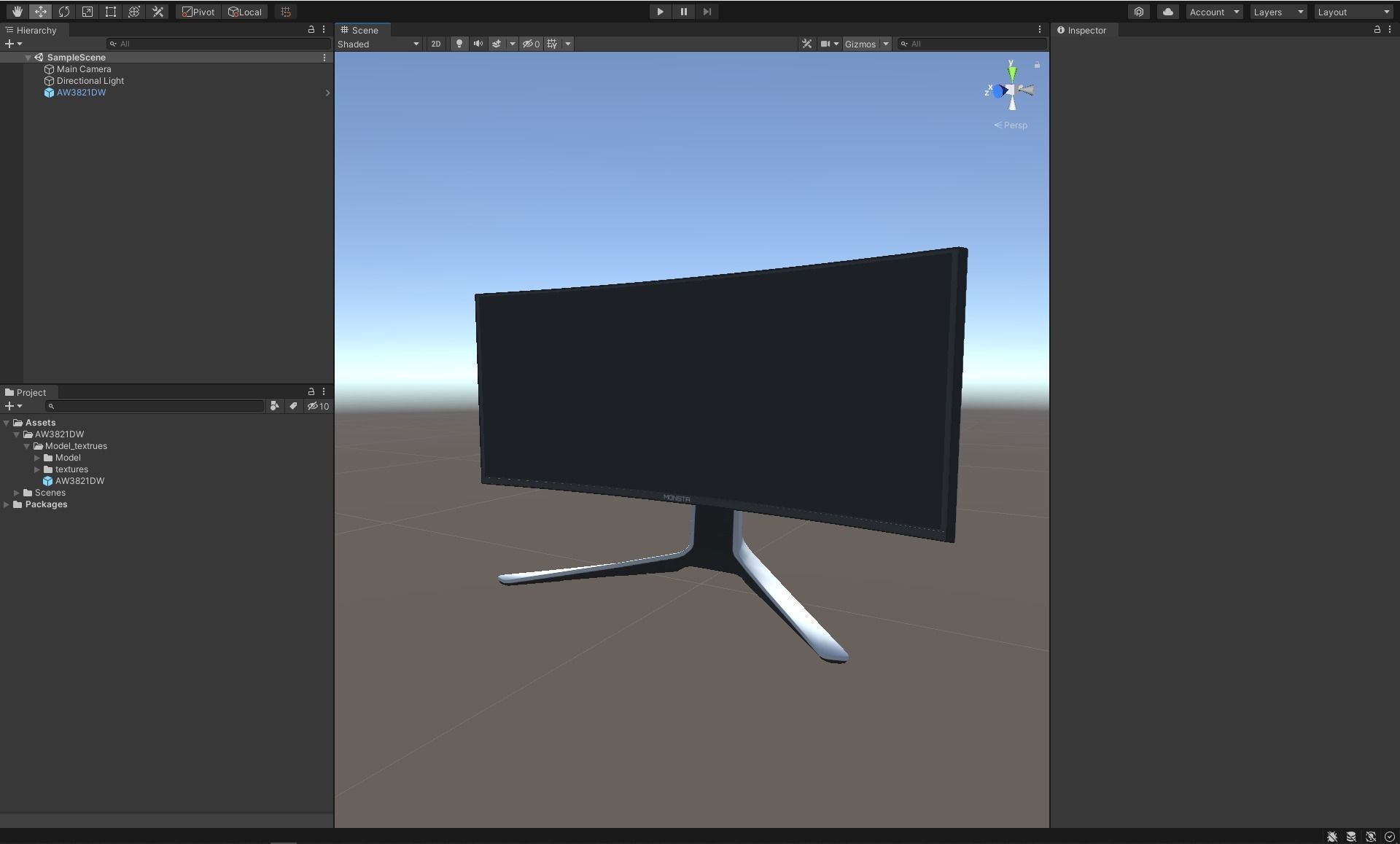 3D model AlienWare AW3821DW VR / AR / low-poly | CGTrader