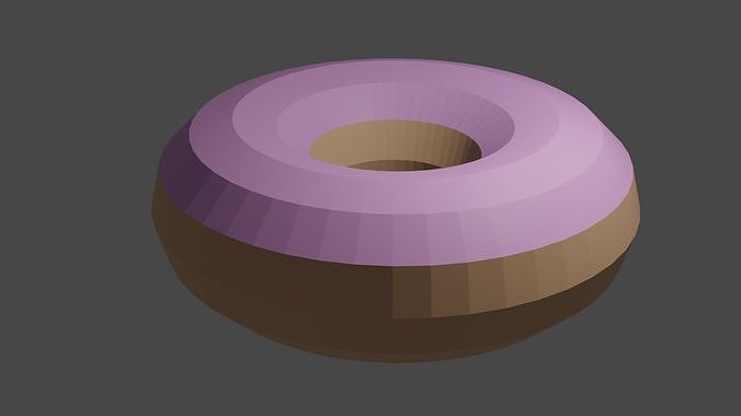 Low Poly Donut 3D model | CGTrader