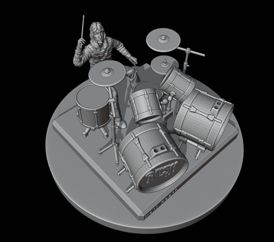 Neil Peart - Rush 3D printing 3D model 3D printable | CGTrader