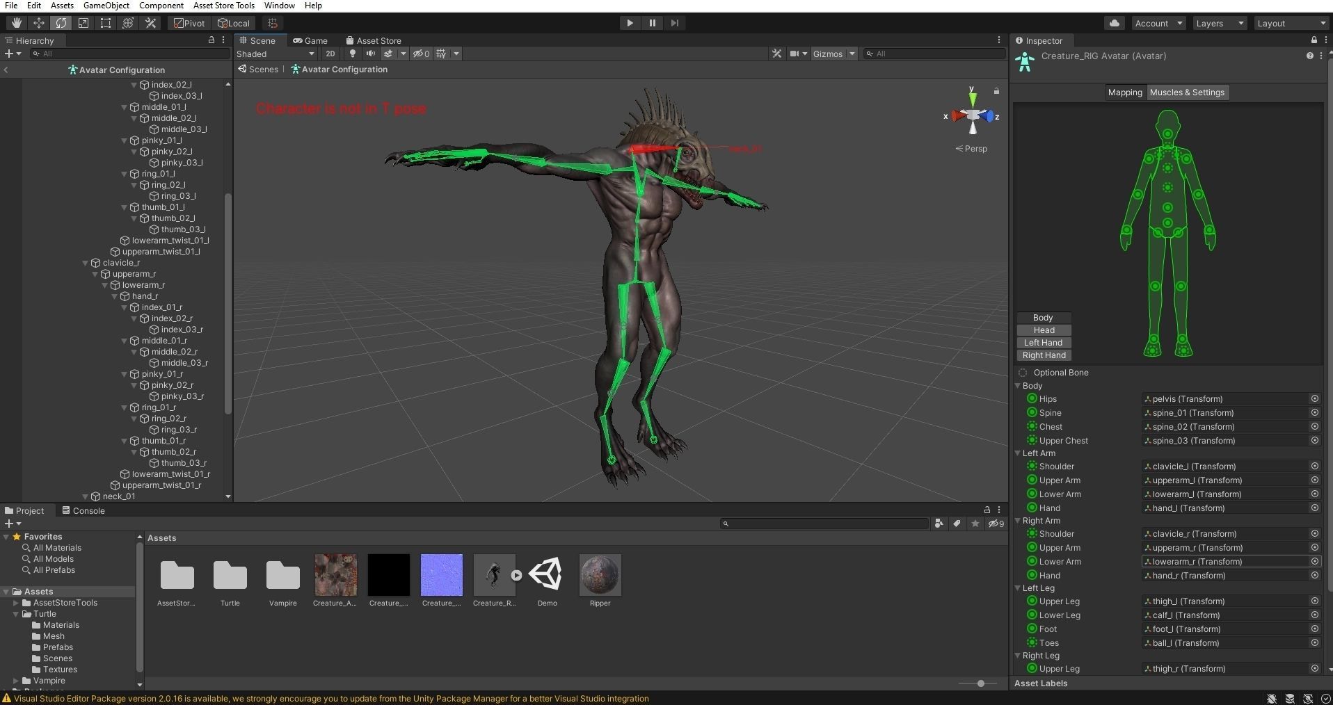 3D model Ripper creature with long hair and claws VR / AR / low-poly ...