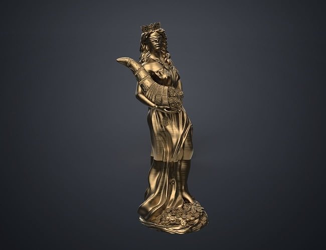 Statue of the Goddess of Fortune 3D model 3D printable | CGTrader